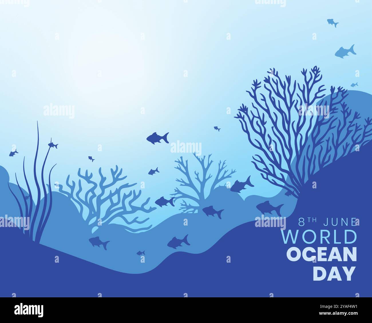 international ocean day background with social message to save marine ...