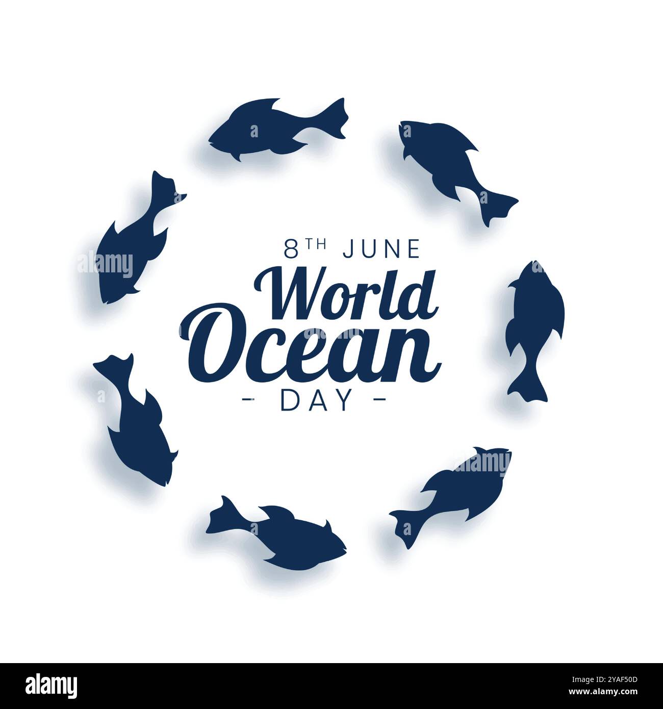 world ocean day event poster to protect underwater marine life vector ...