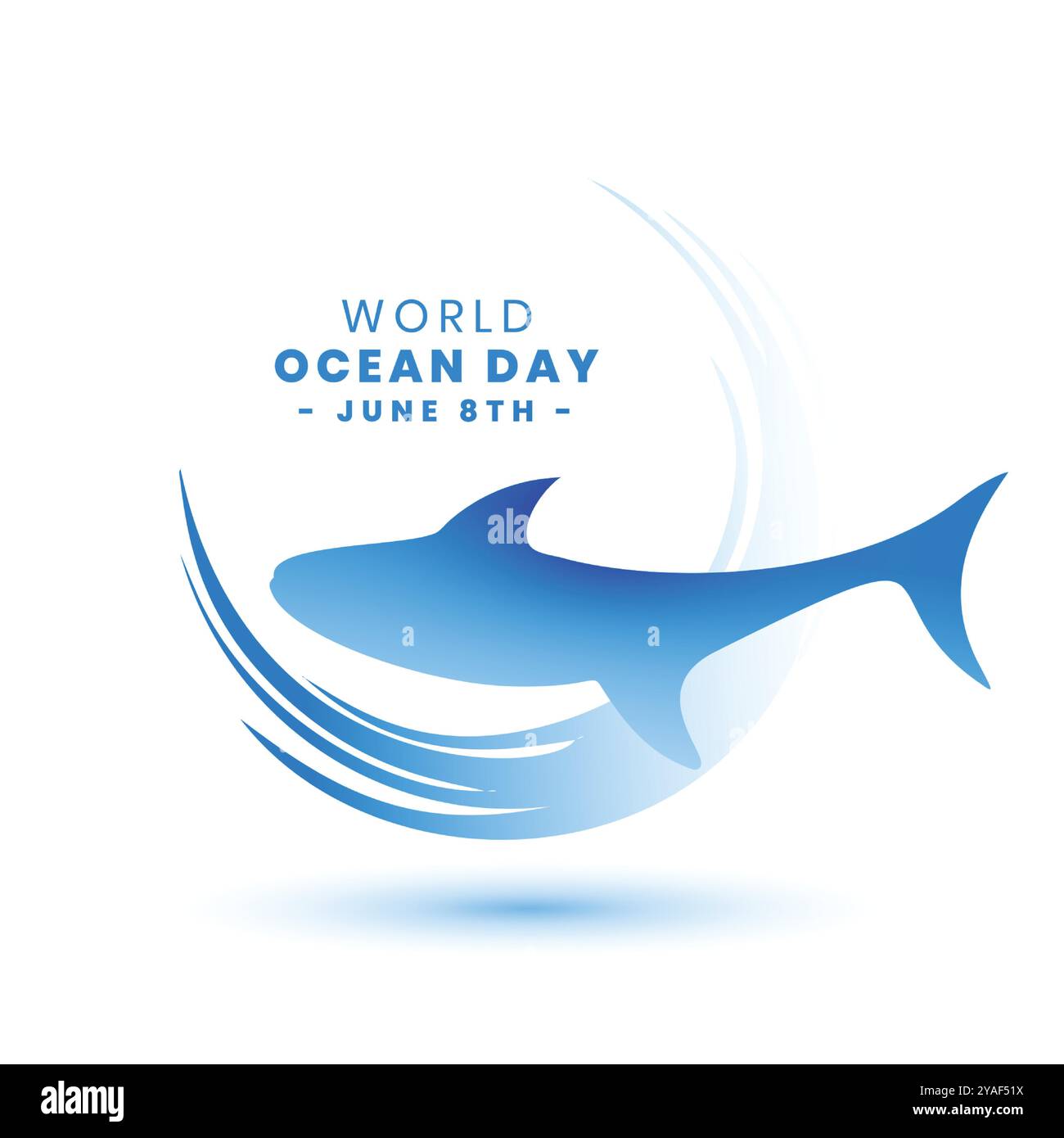 world ocean day background with social message to save marine ecosystem ...
