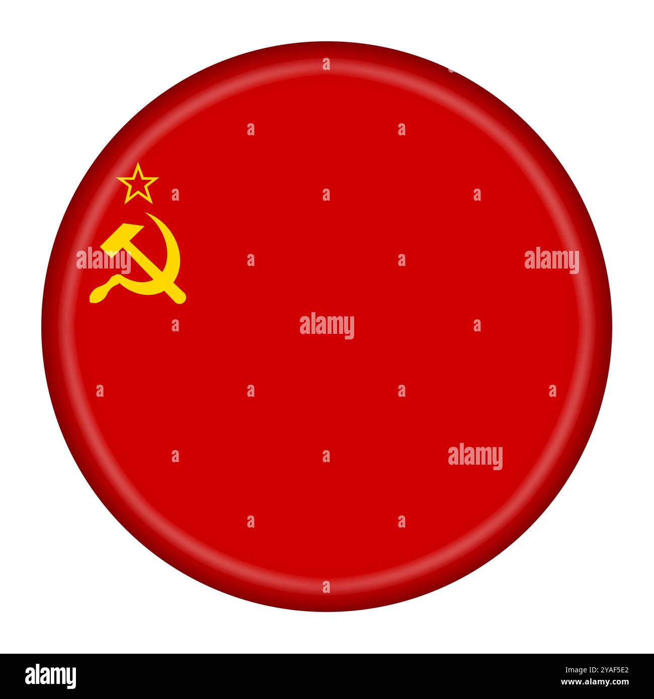 USSR flag button illustration with clipping path Stock Photo - Alamy