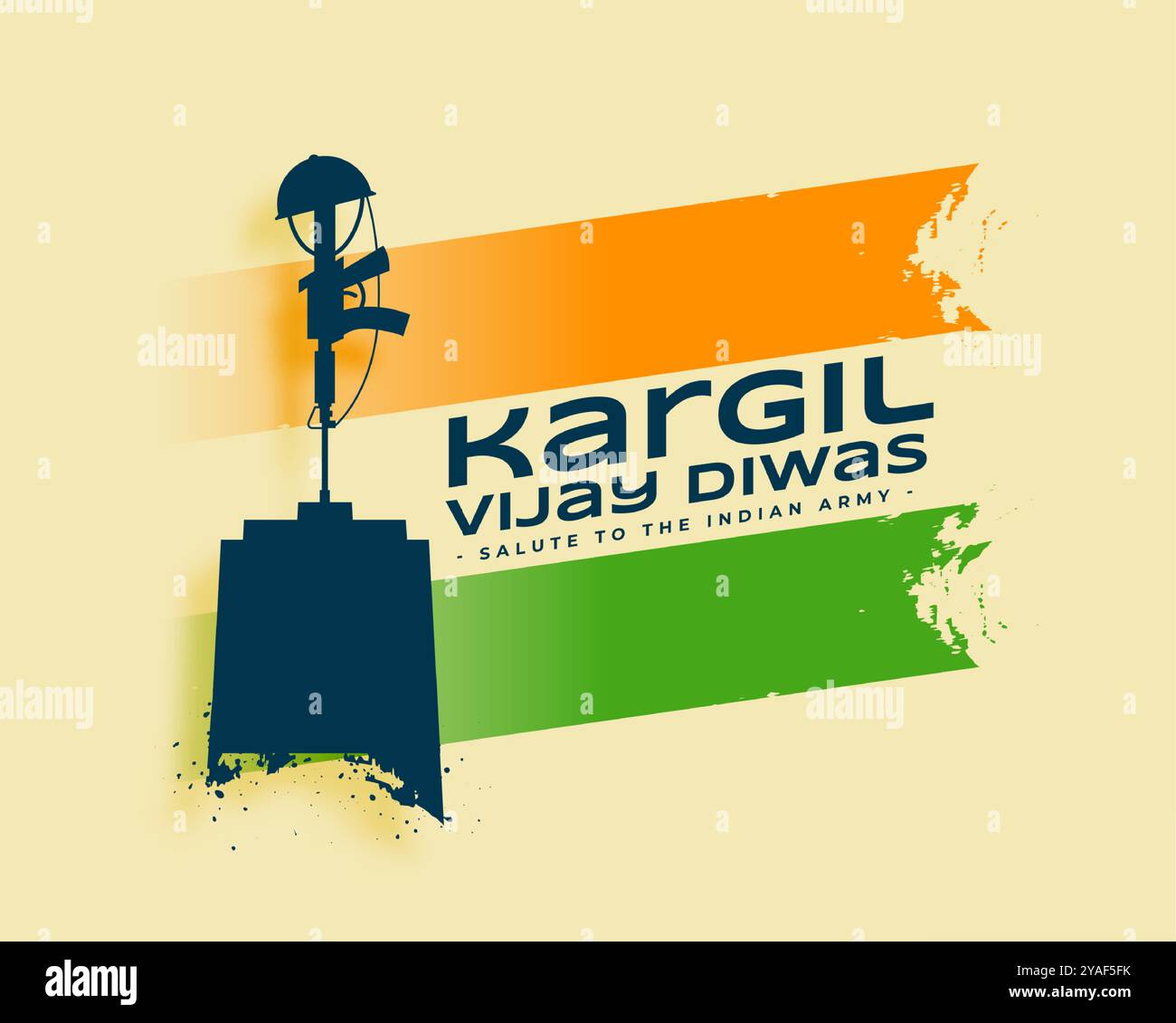 26th july kargil vijay diwas success background with indian flag vector Stock Vector Image & Art ...