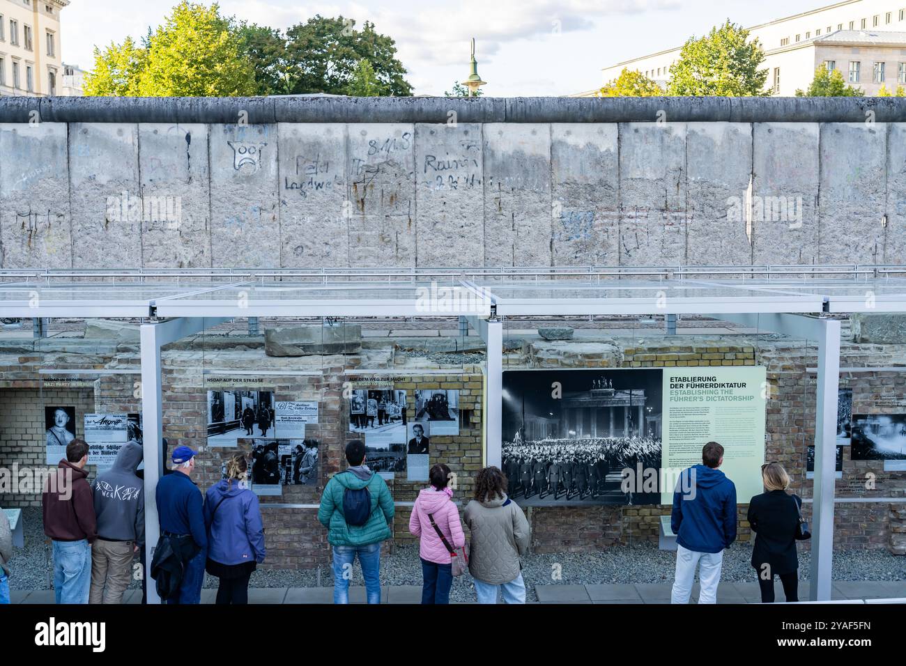 Berlin Wall near Potsdam Platz in Berlin. Symbol of Cold War and ...