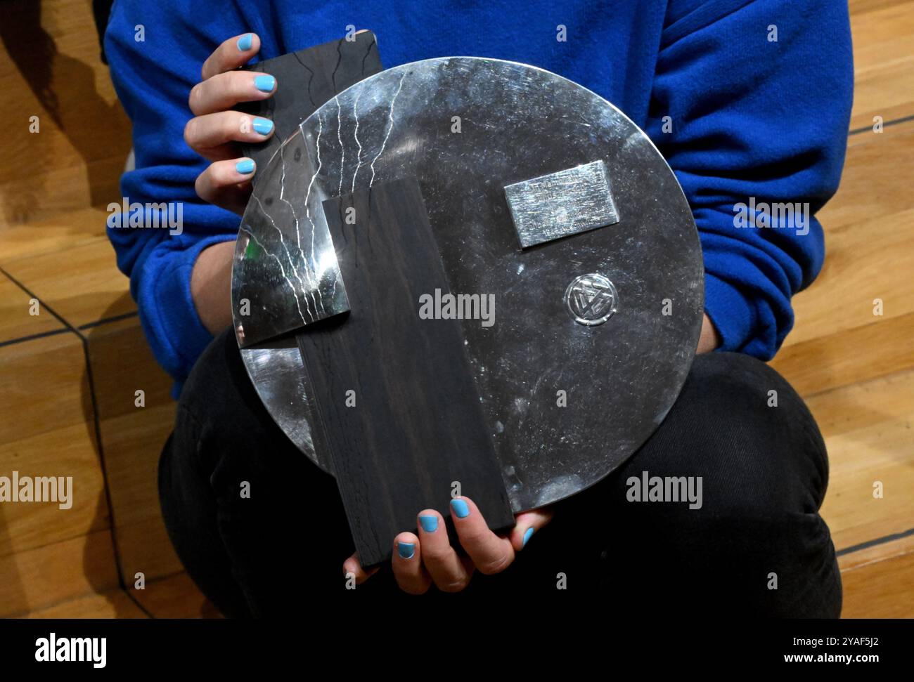 Munich, Germany. 13th Oct, 2024. The Julius Hirsch Award is on display ...