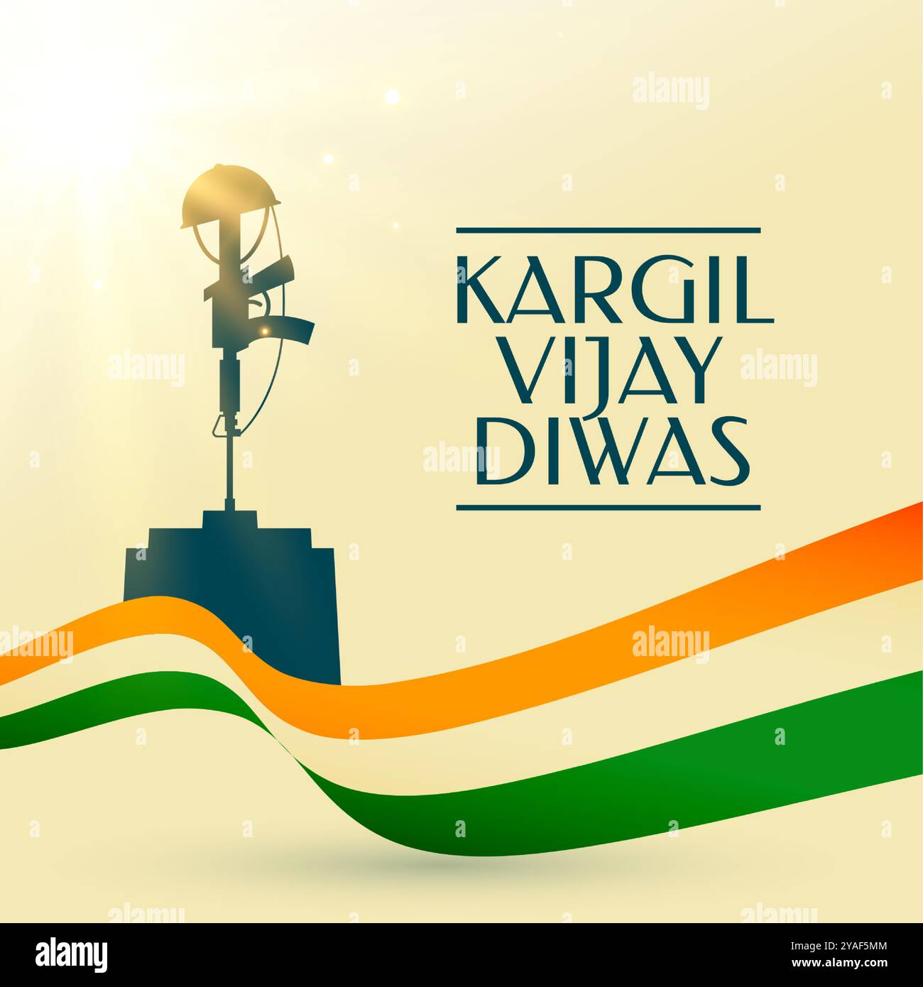 kargil vijay diwas celebration background with indian flag design vector Stock Vector Image ...