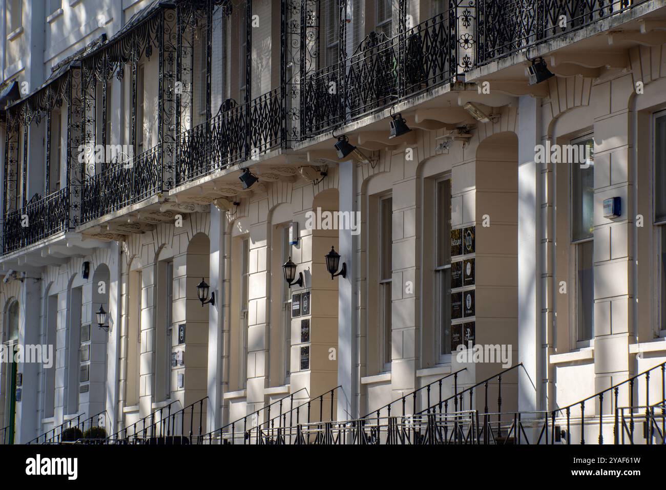 Elegant Regency houses in Cheltenham, UK Stock Photo - Alamy