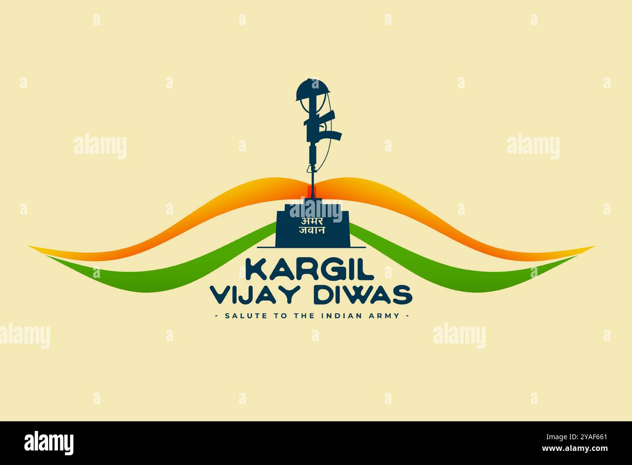 kargil vijay diwas battle background with moustache tricolor design vector Stock Vector Image ...