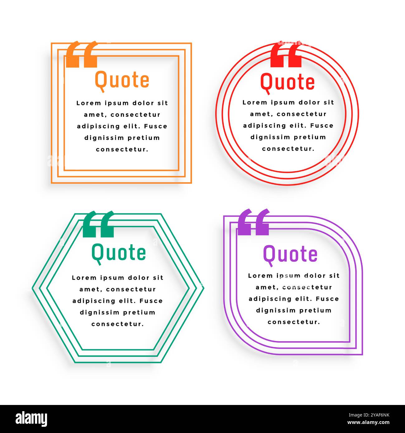 modern inverted comma sign template in set vector Stock Vector Image ...