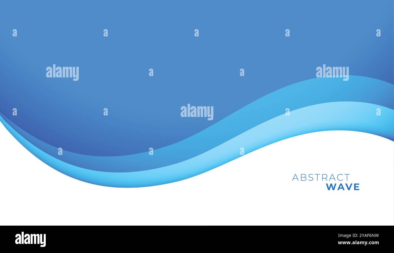 abstract blue wave shape with dynamic curls background design vector ...