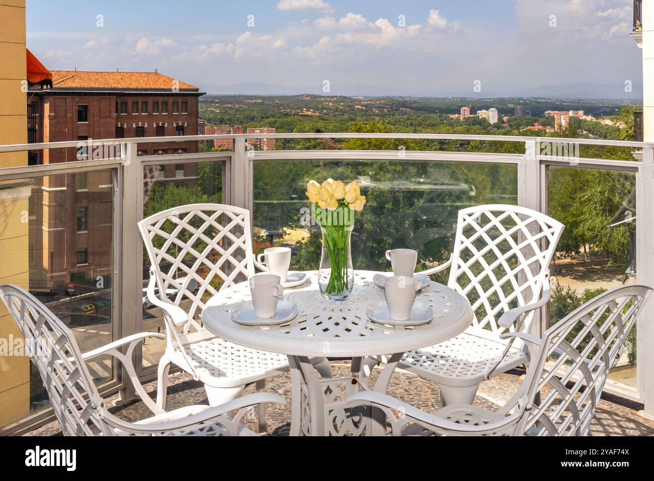 Benefits of Having a Terrace with a View Improve well-being Stock Photo ...
