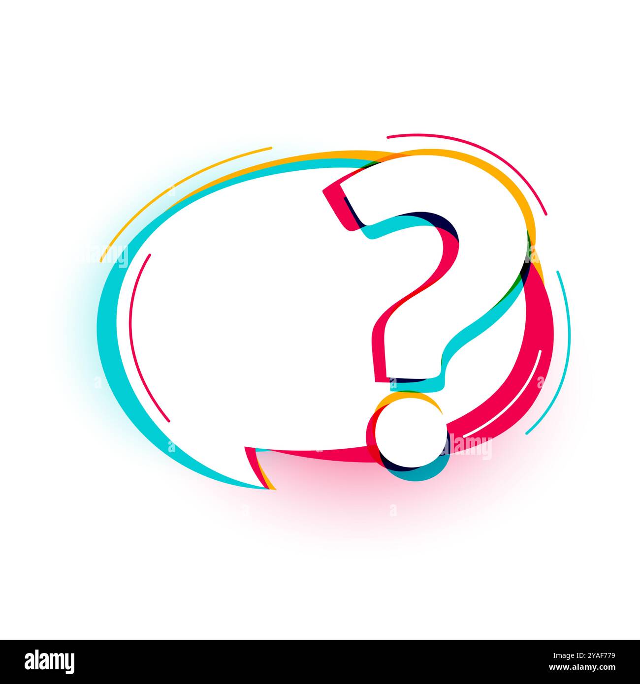 stylish and colorful question mark symbol background with chat boz design vector Stock Vector ...
