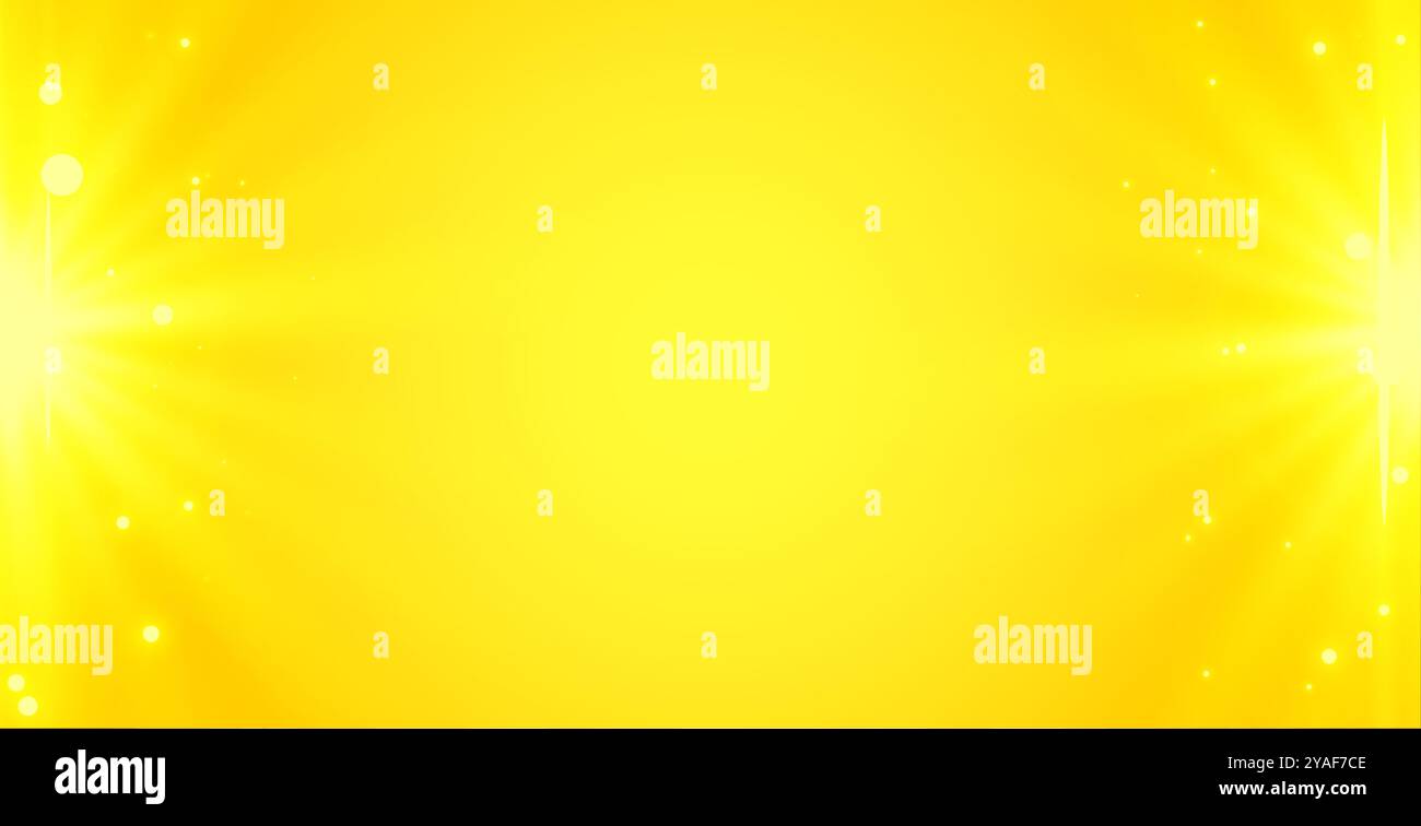 glowing sunbeam radiate yellow banner for modern backdrop design vector ...