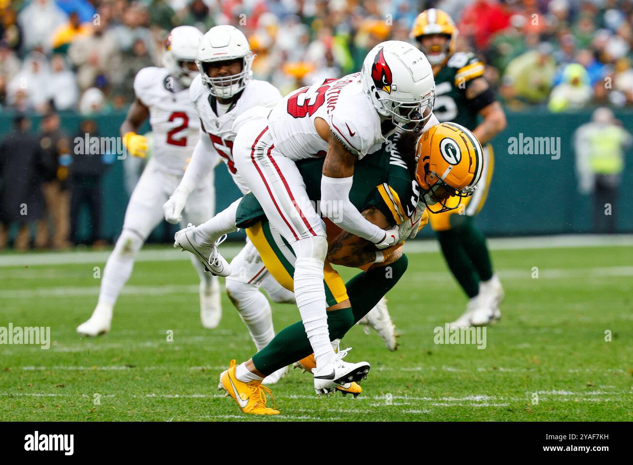 Green Bay, Wisconsin, USA. 13th Oct, 2024. Arizona Cardinals cornerback ...