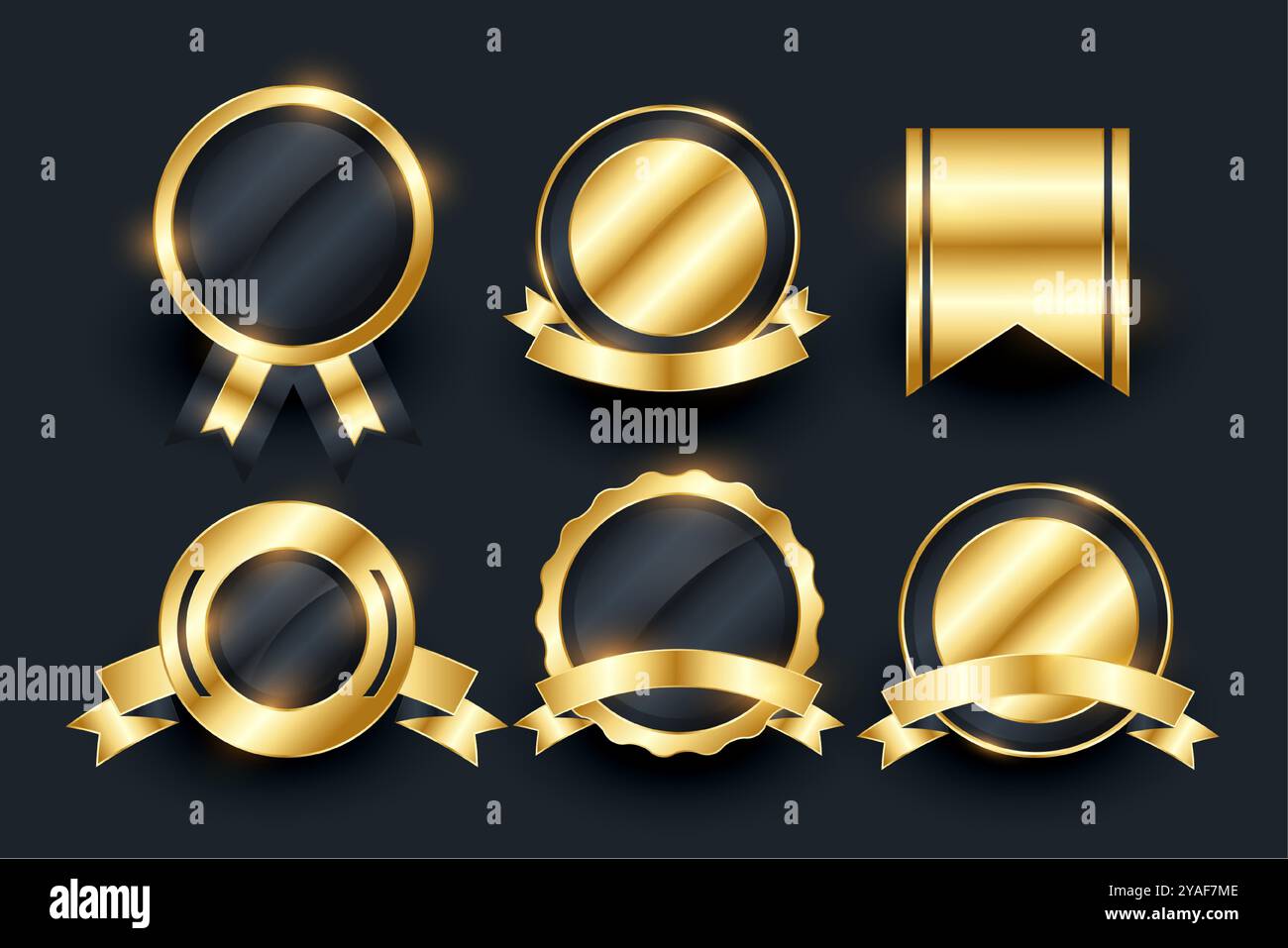 pack of premium empty badges ornament symbol design vector Stock Vector ...