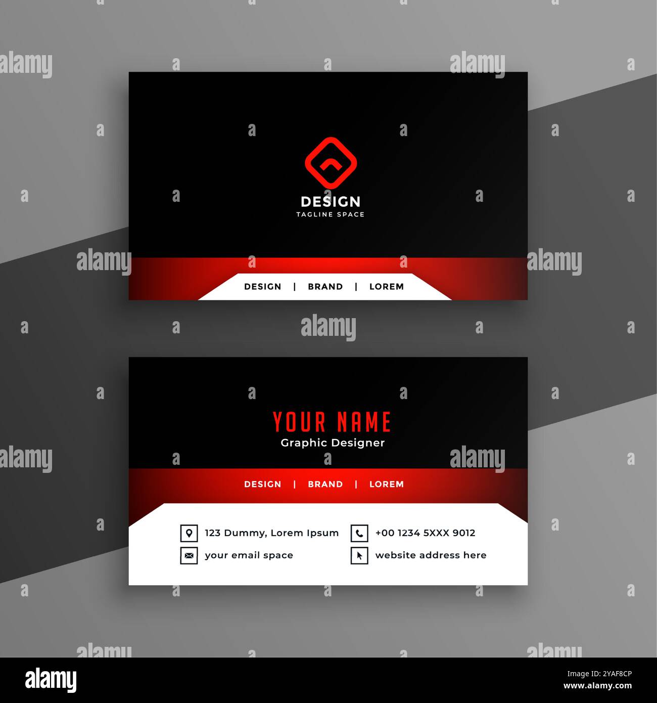 double sided corporate identity card layout a ready to print design ...
