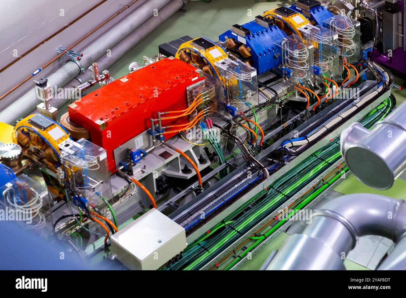 Synchrotron accelerator tunnel in synchrotron building Stock Photo - Alamy