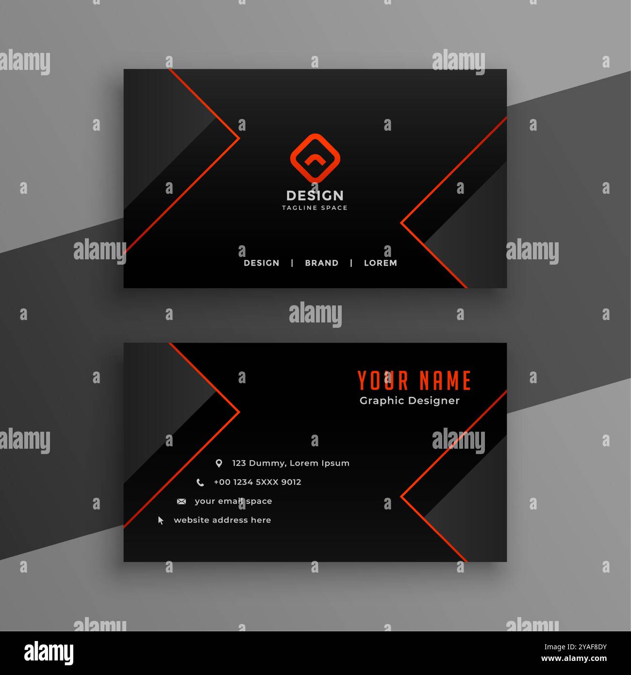 stylish corporate visiting card template a office stationery vector ...
