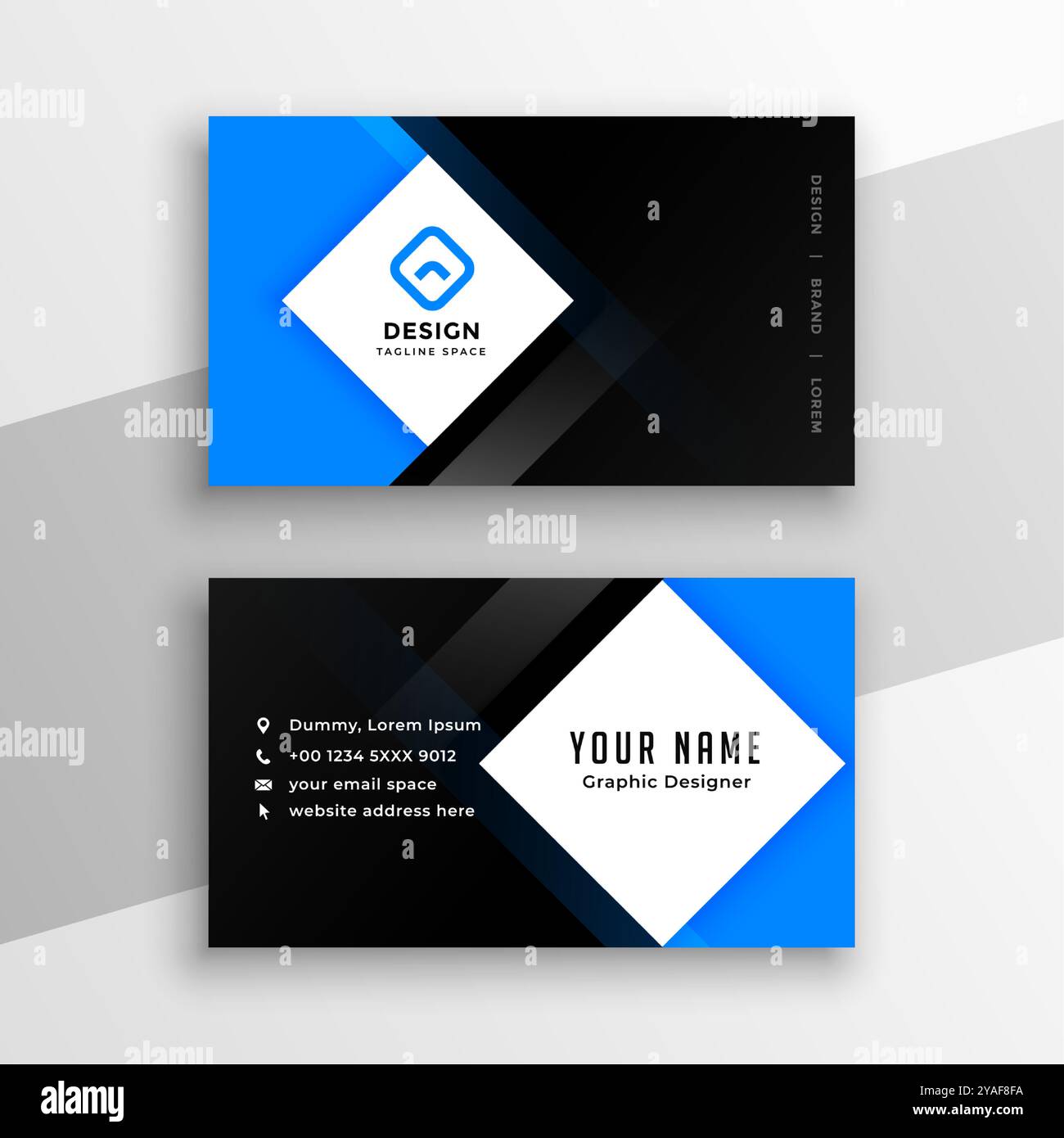 eye catching business card template for corporate promotion vector ...