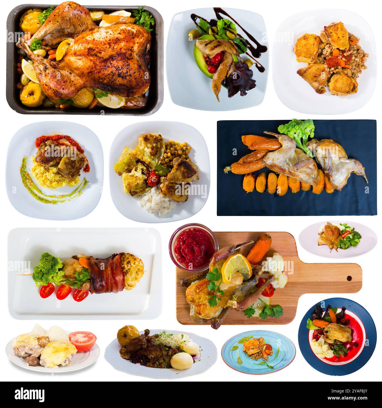 Set of poultry food isolated Stock Photo - Alamy