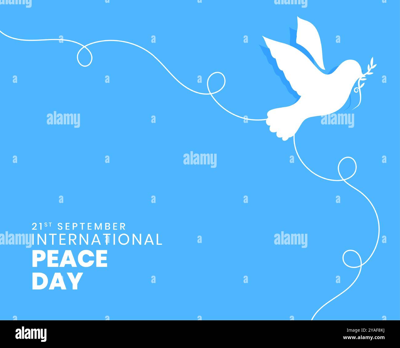 21st september international peace day poster with papercut dove vector ...