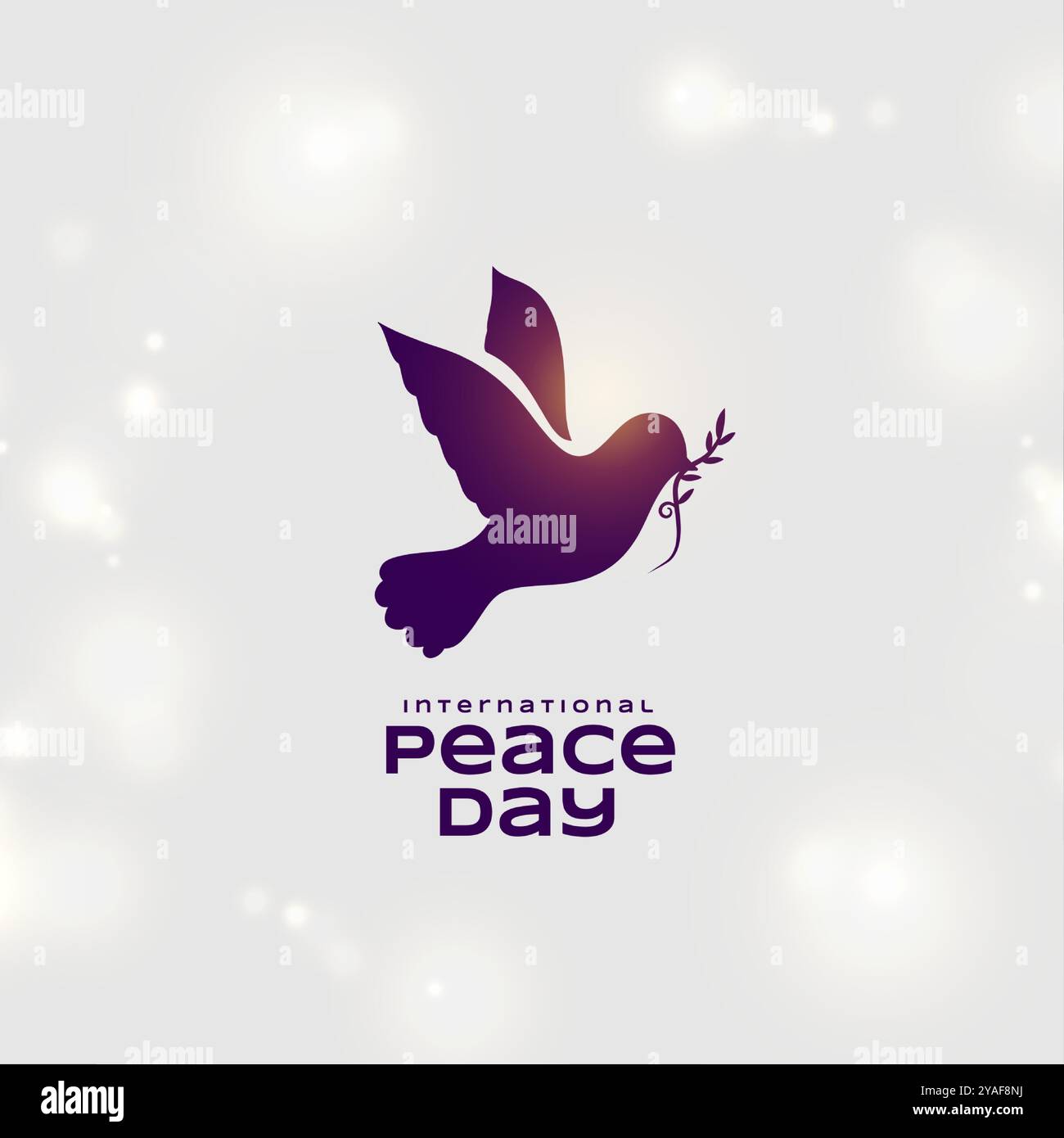 international peace day poster a symbol of peace and love vector Stock ...