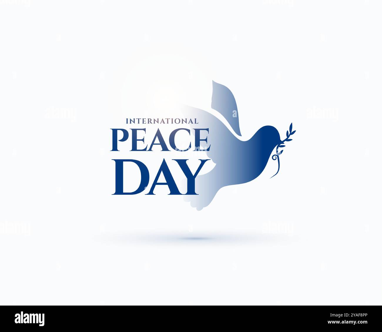 international peace day message background a symbol of love vector ...
