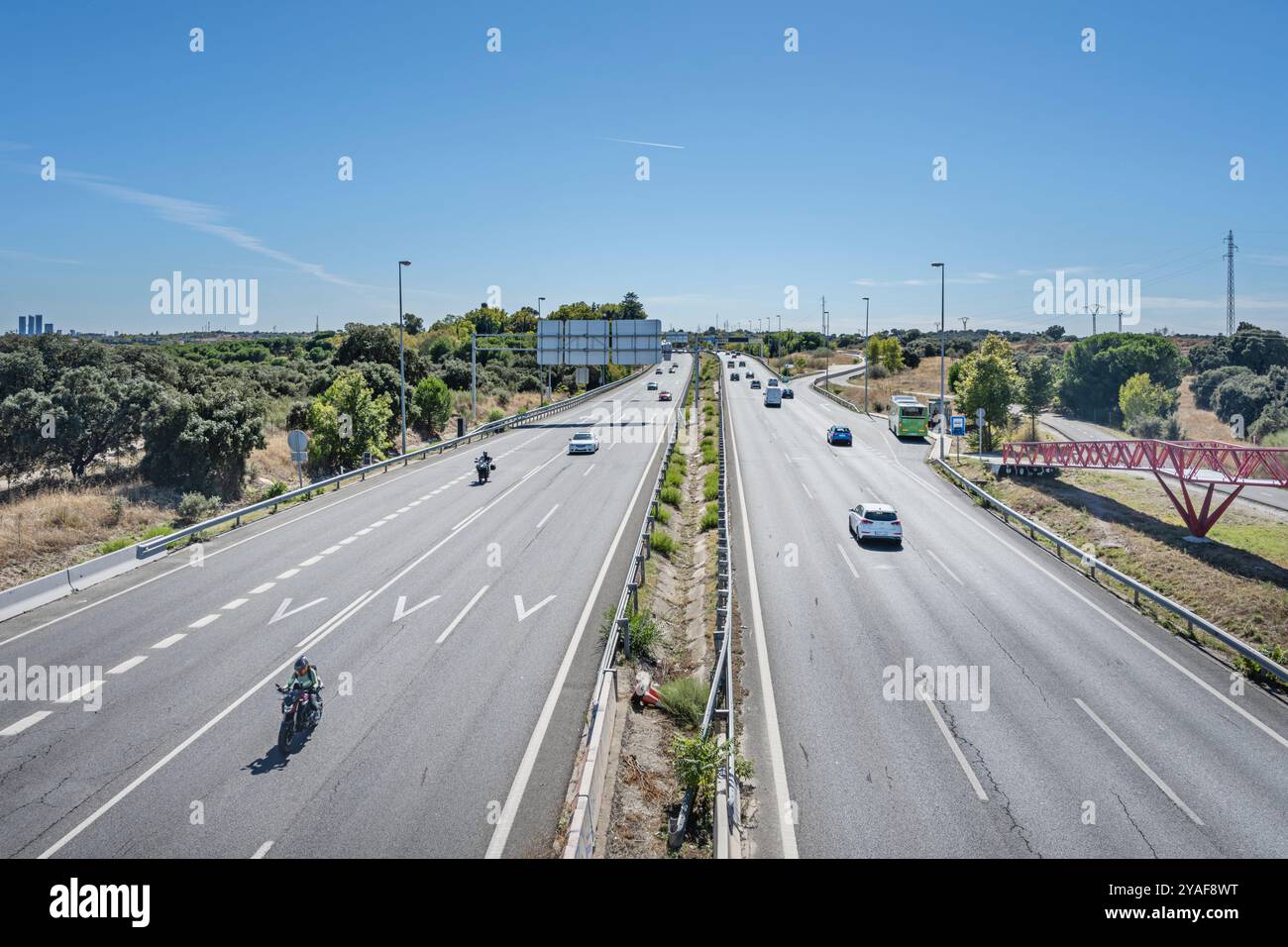 Vehicles driving on motorway interchange hi-res stock photography and ...