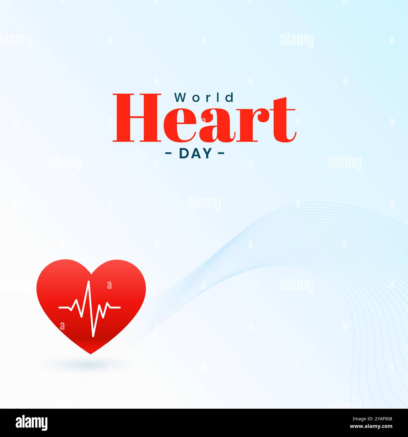 happy world heart day poster for medical support and treatment vector ...