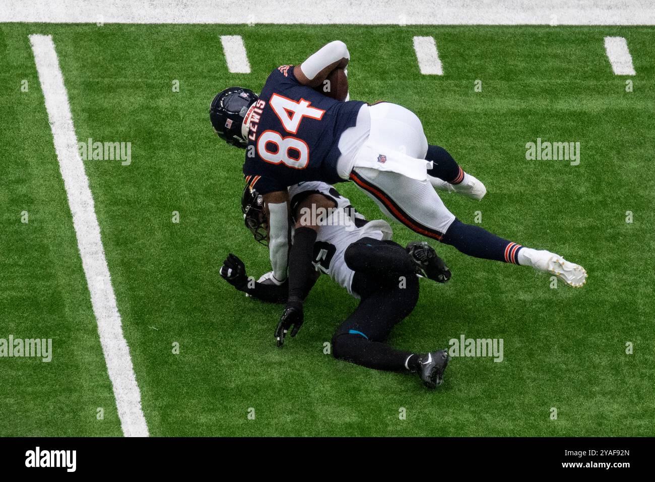 London, UK. 13 October 2024. Chicago Bears tight end Marcedes Lewis (84 ...