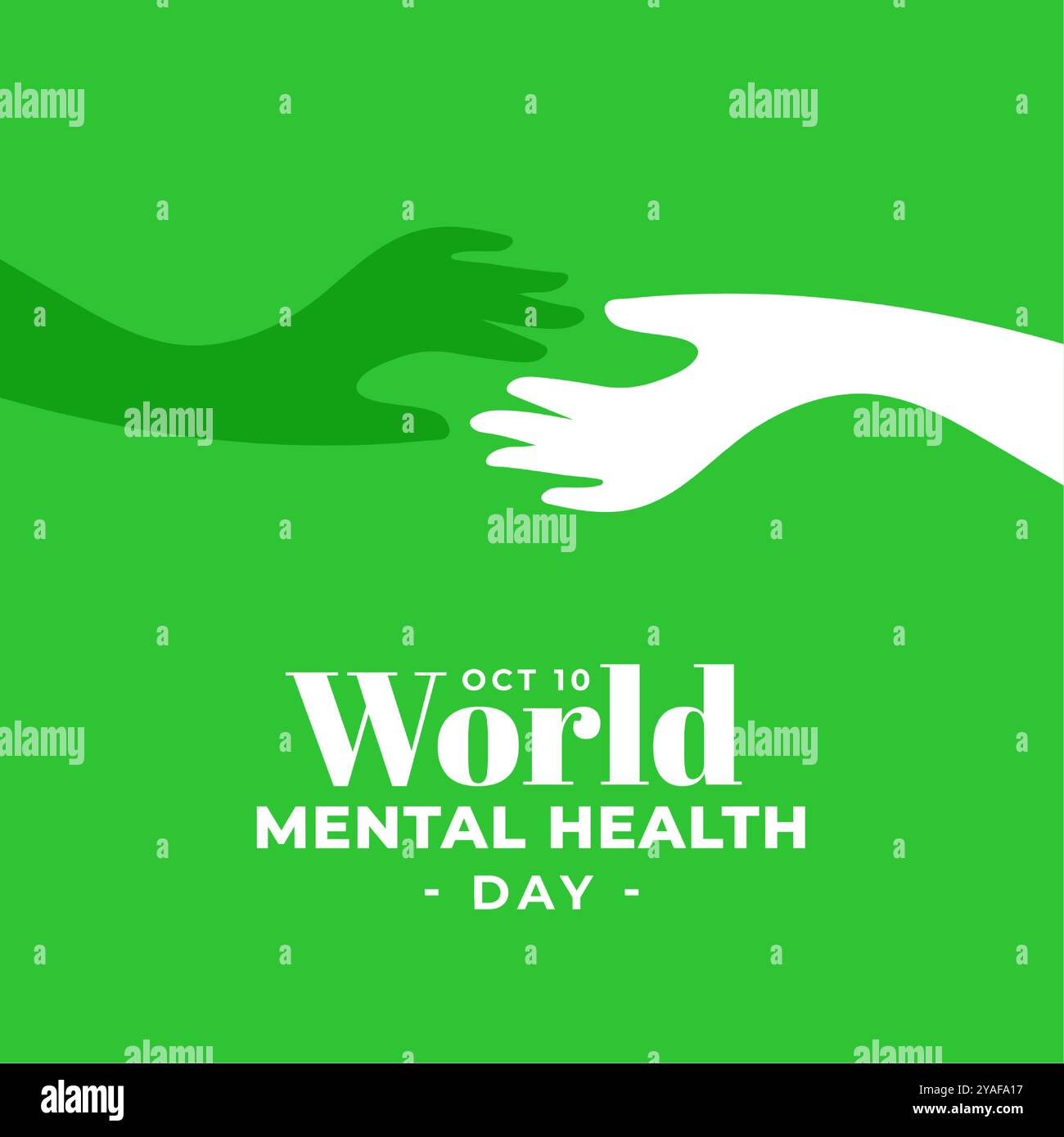 10th october international mental health day green poster design vector Stock Vector Image & Art ...