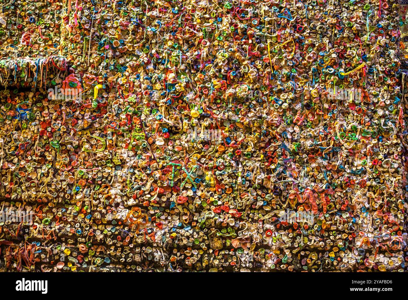The infamous Seattle Gum Wall in Pike Place Market Stock Photo - Alamy