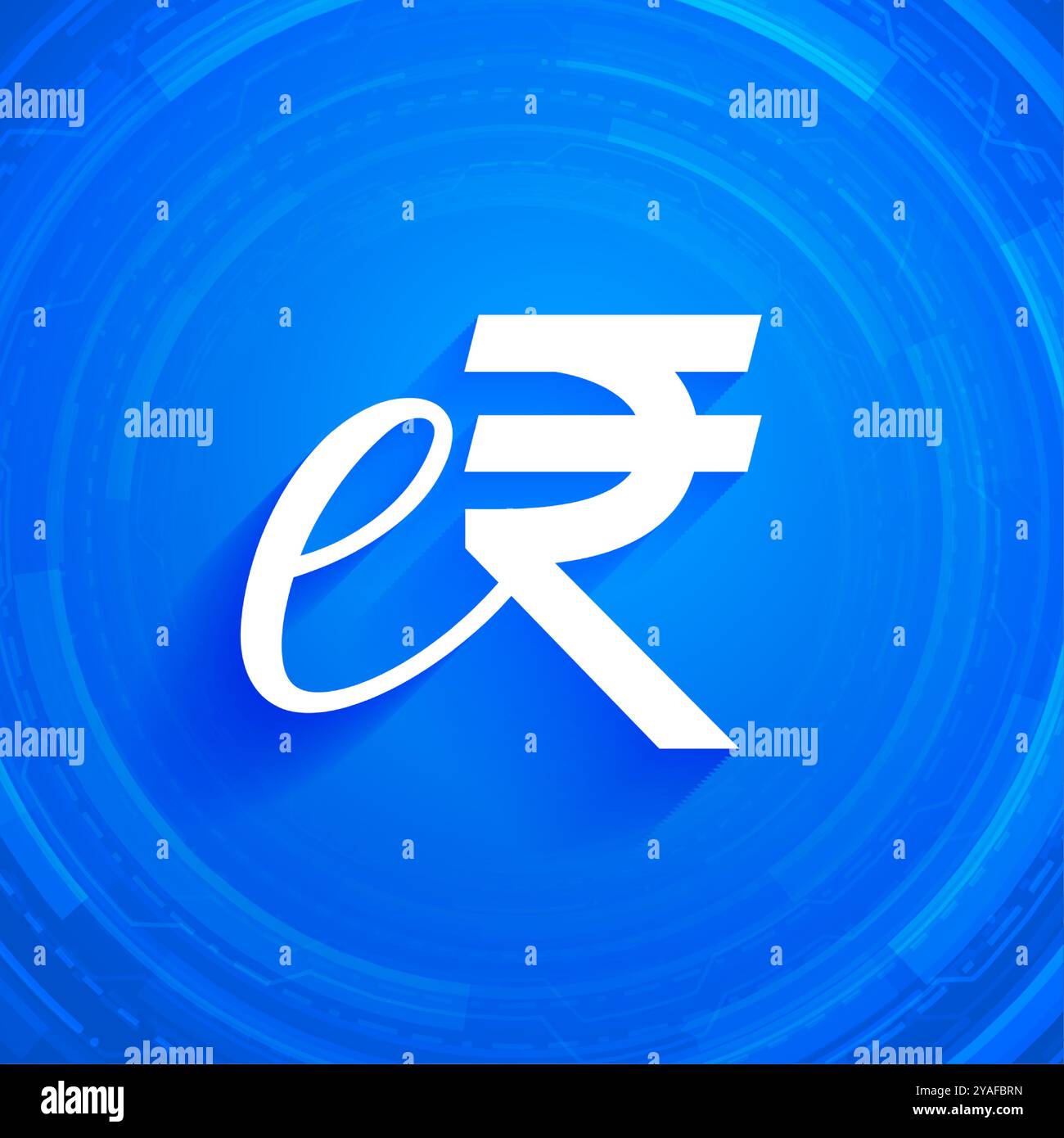 virtual eINR erupi digital currency symbol background vector Stock ...