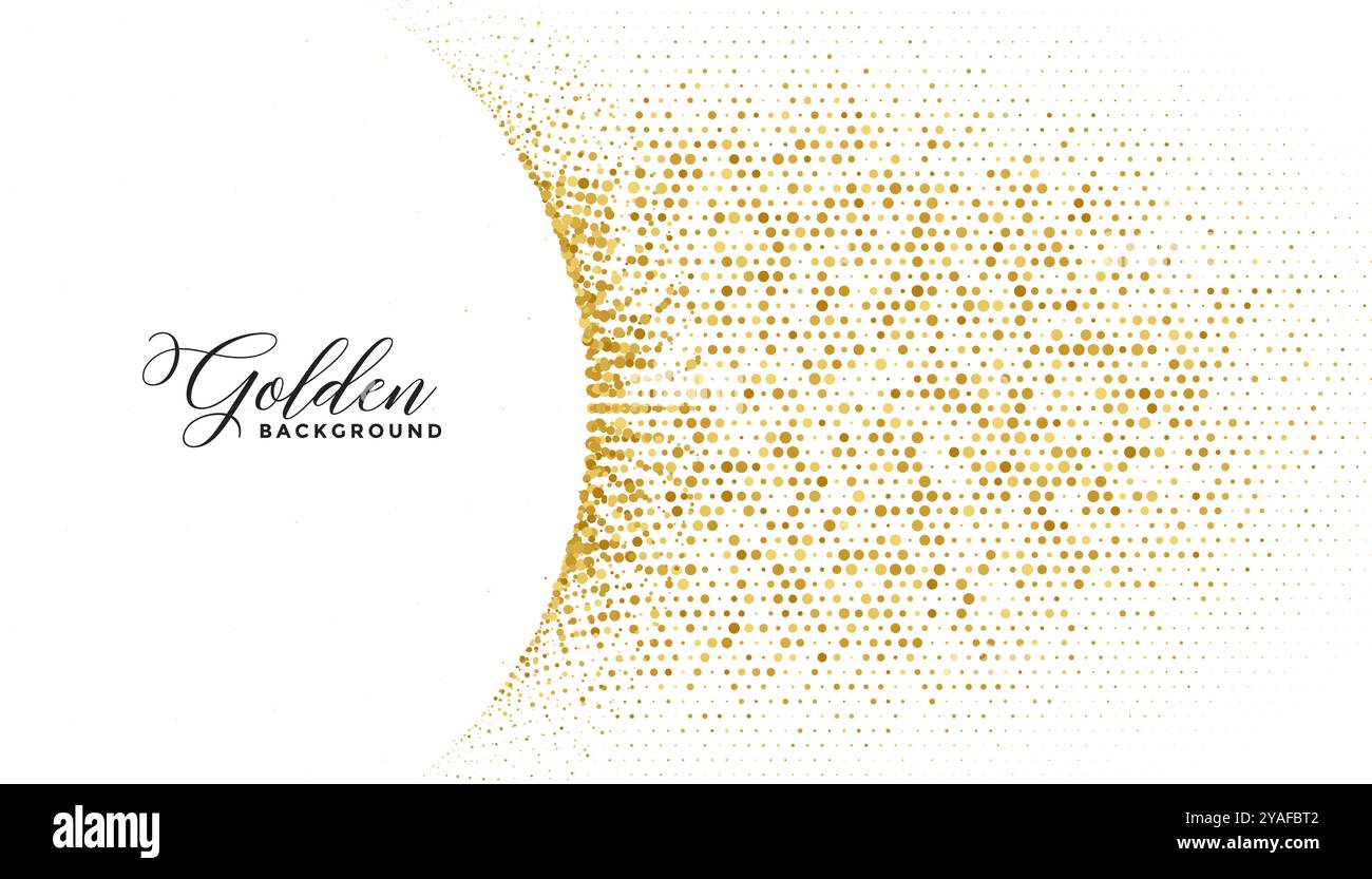 abstract golden particle modern backdrop with halftone effect vector ...