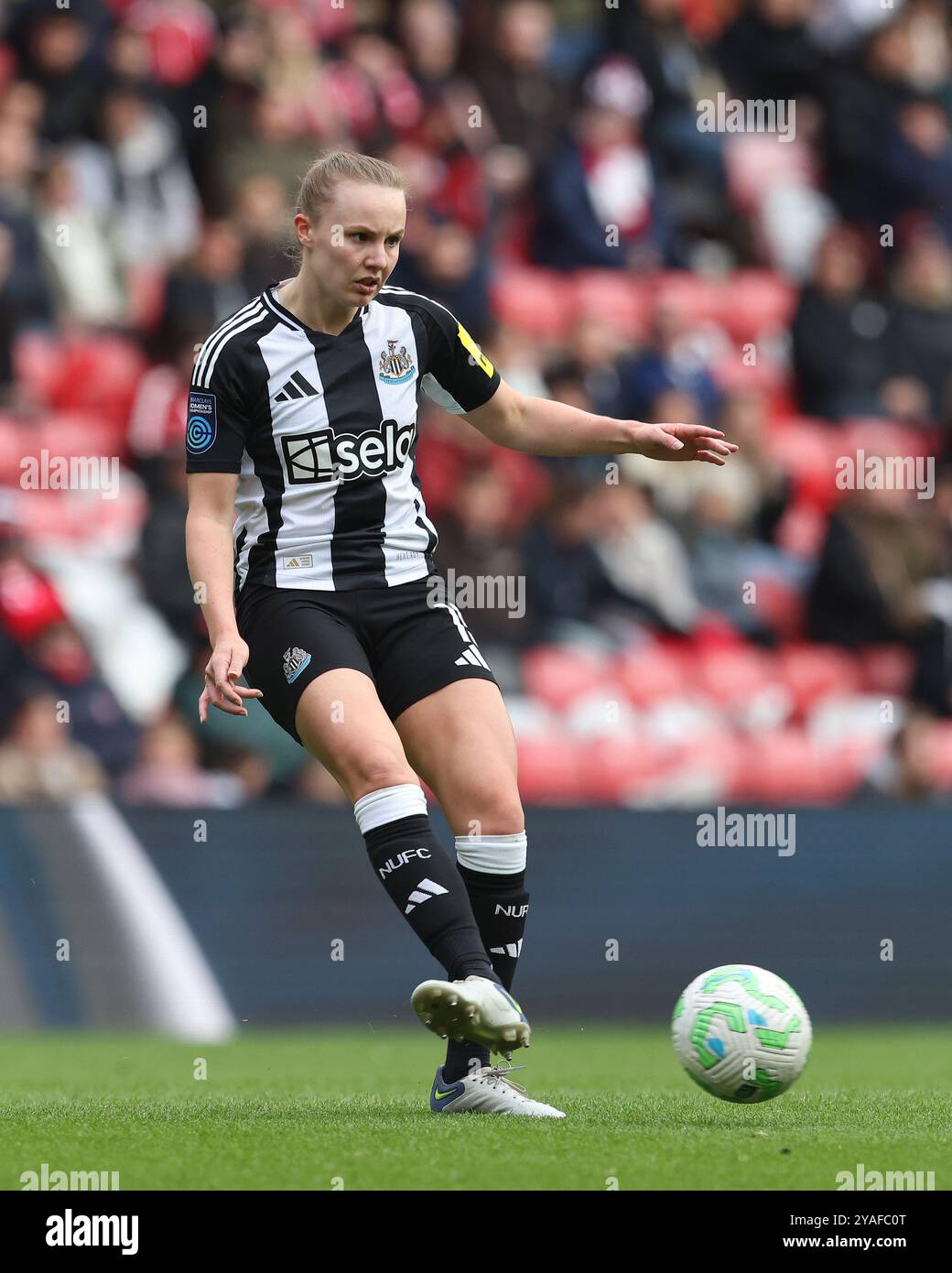 Newcastle's Rachel Furniss in action during the FA Women's Championship ...