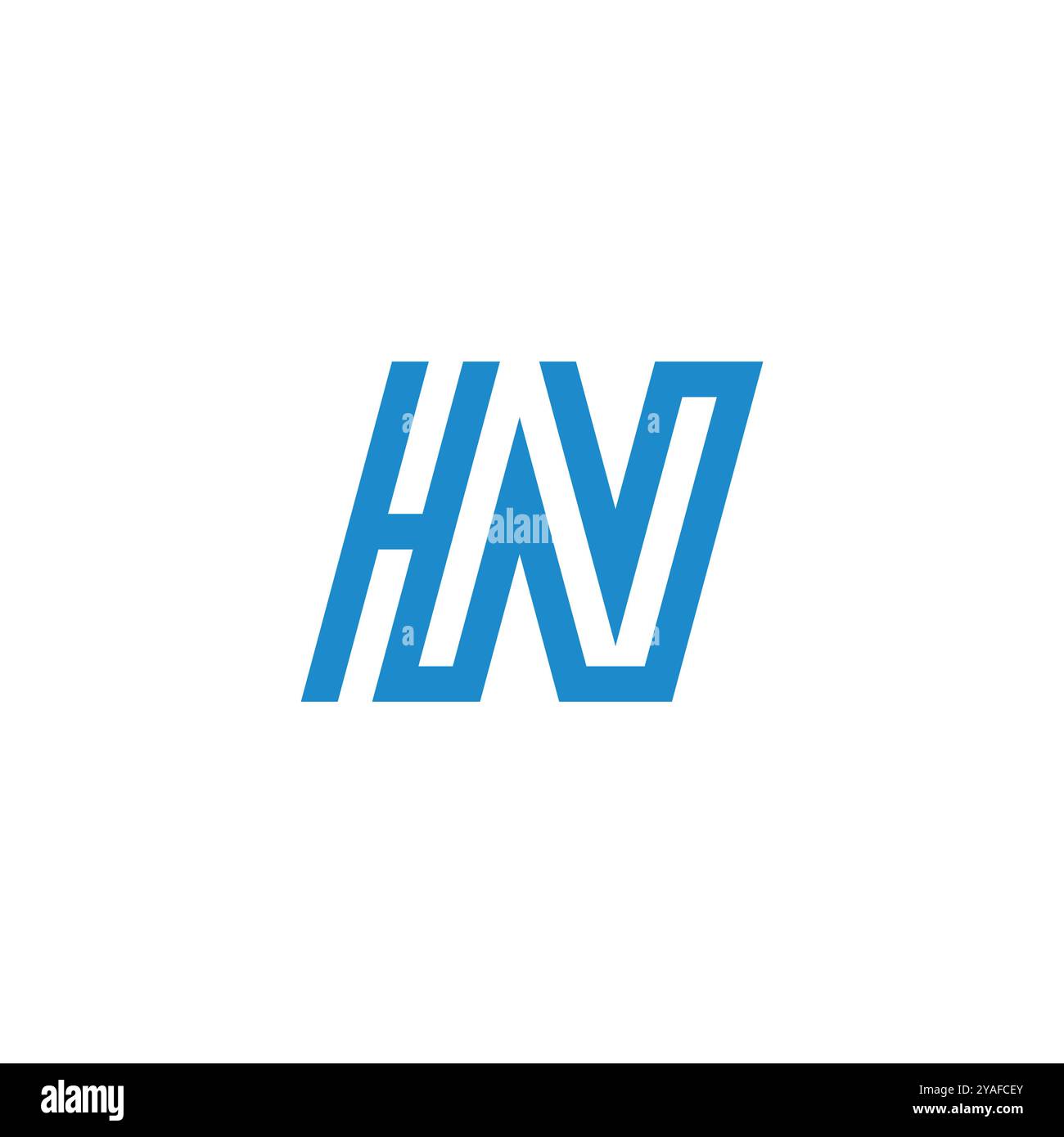 letter hn mono line simple geometric logo vector Stock Vector Image ...