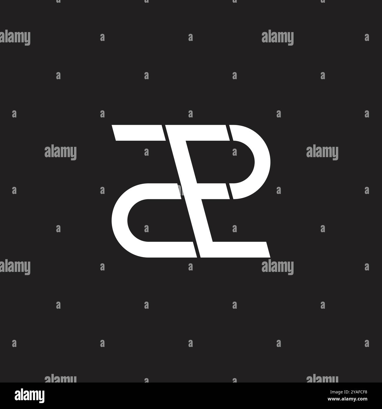 letter 2e simple linked geometric line logo vector Stock Vector Image ...