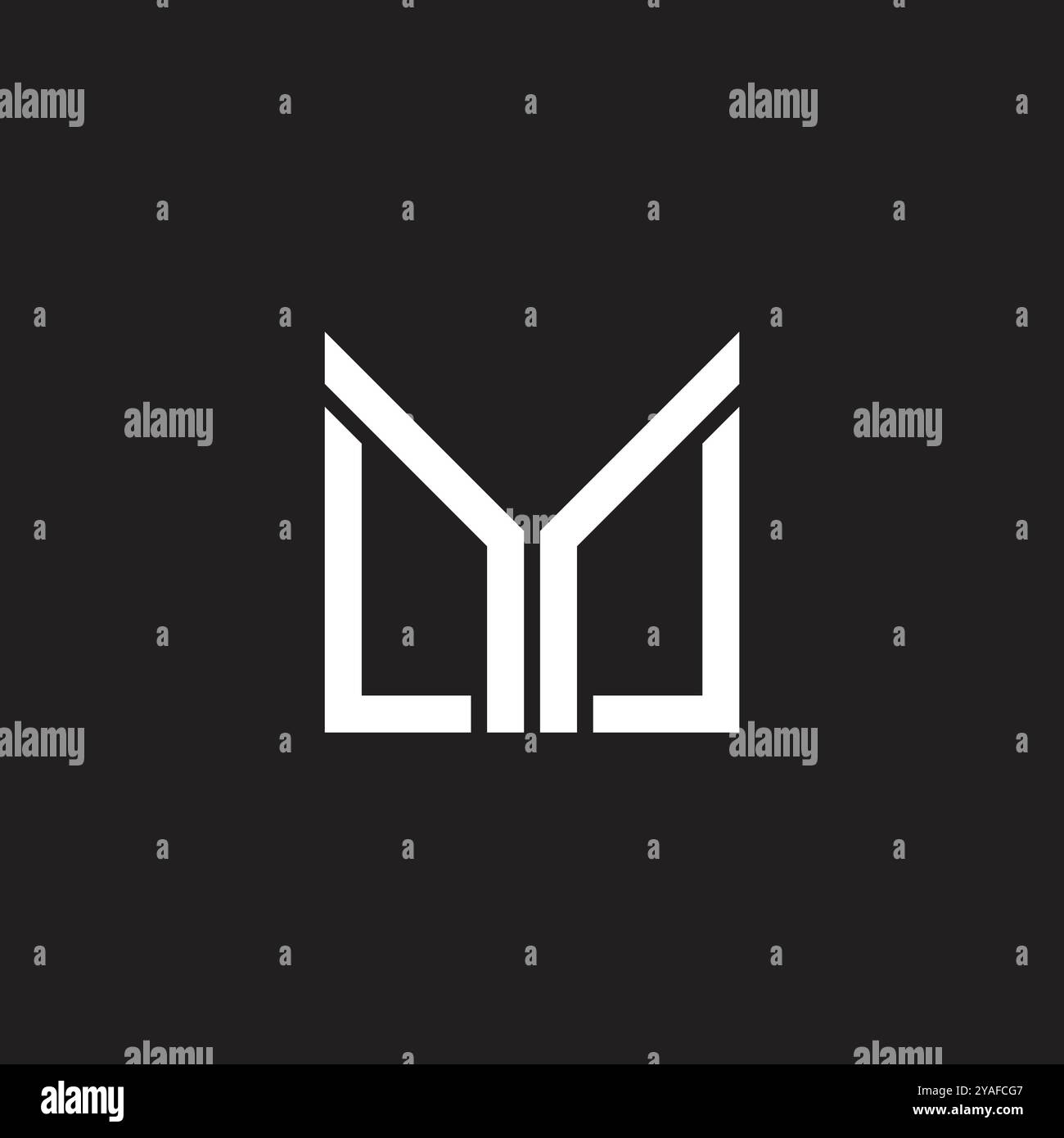 letter ym simple geometric thin lines logo vector Stock Vector Image ...