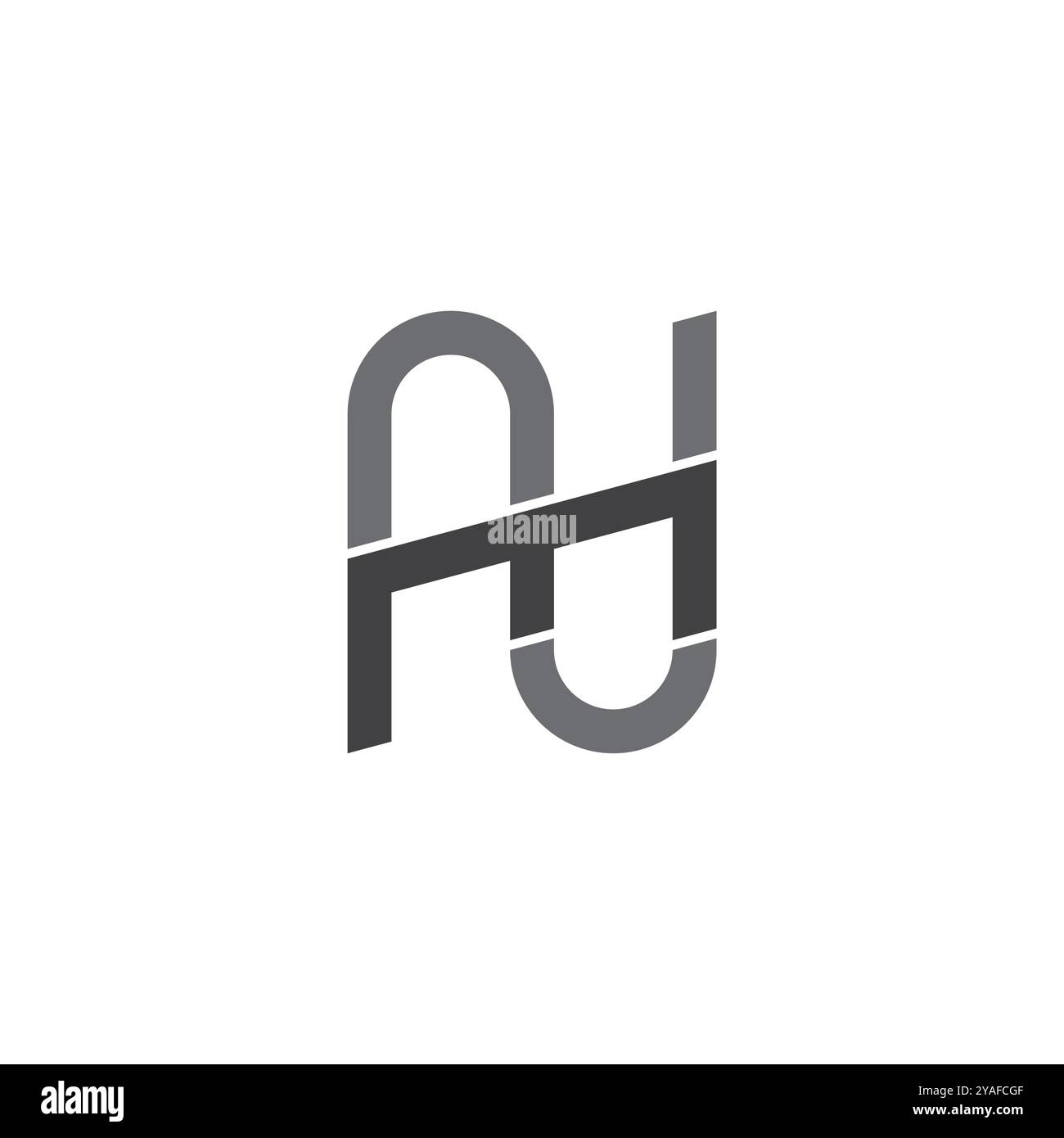 letter nm simple monogram silhouette logo vector Stock Vector Image ...