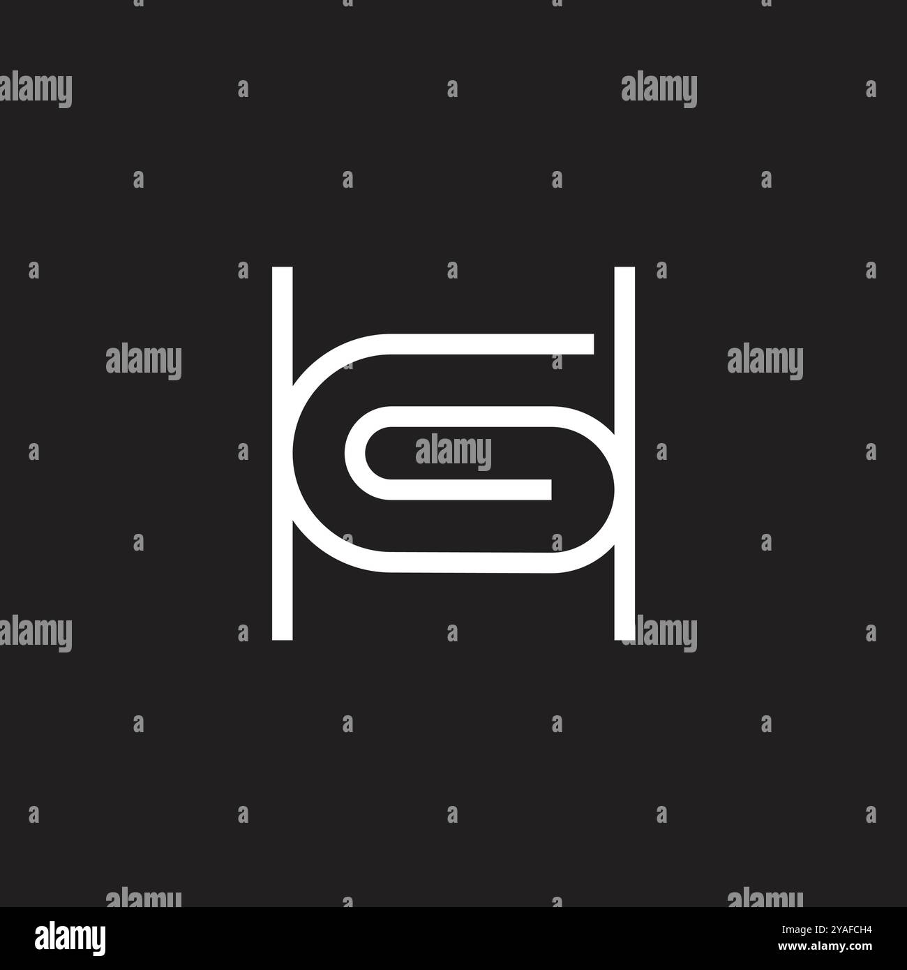 letter hg simple geometric spiral logo vector Stock Vector Image & Art ...