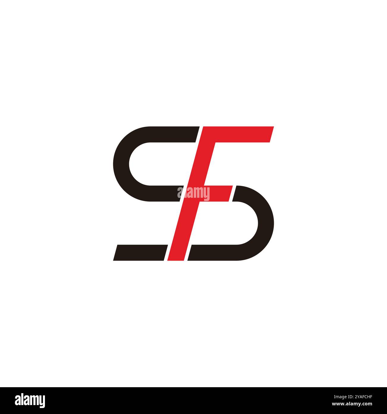 letter sf linked colorful simple logo vector Stock Vector Image & Art ...