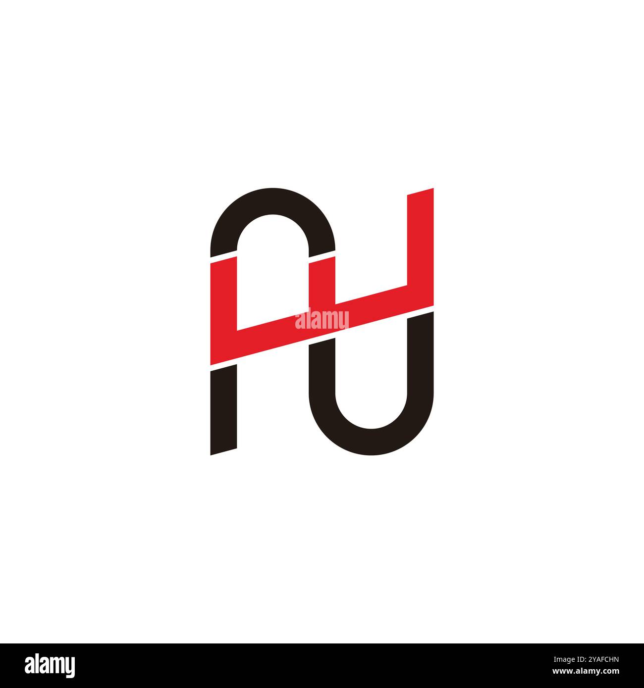 colorful letter nw linked geometric lines simple logo vector Stock ...