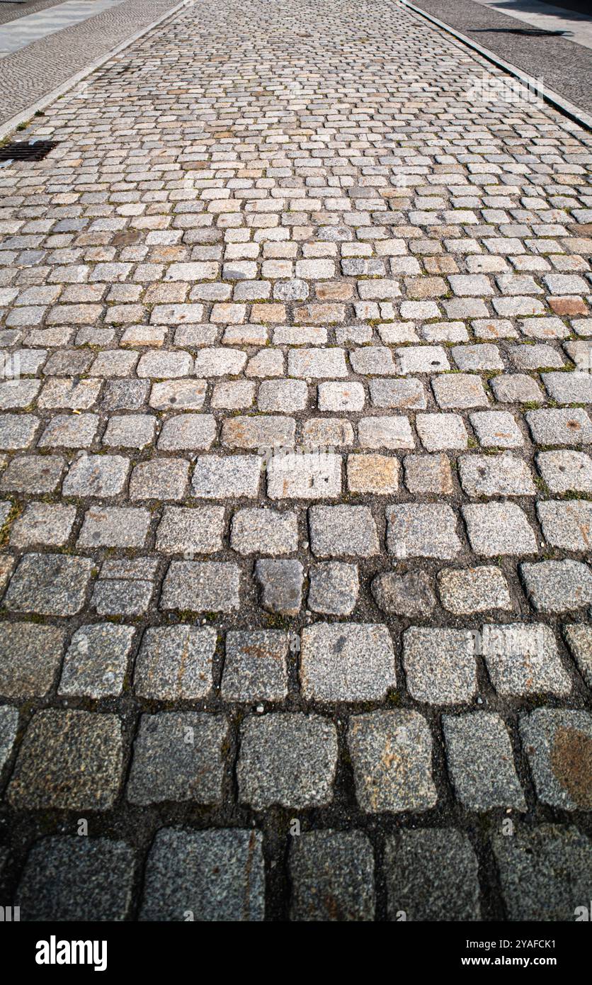 Cobblestone pavement background. Textured background of cobblestone ...