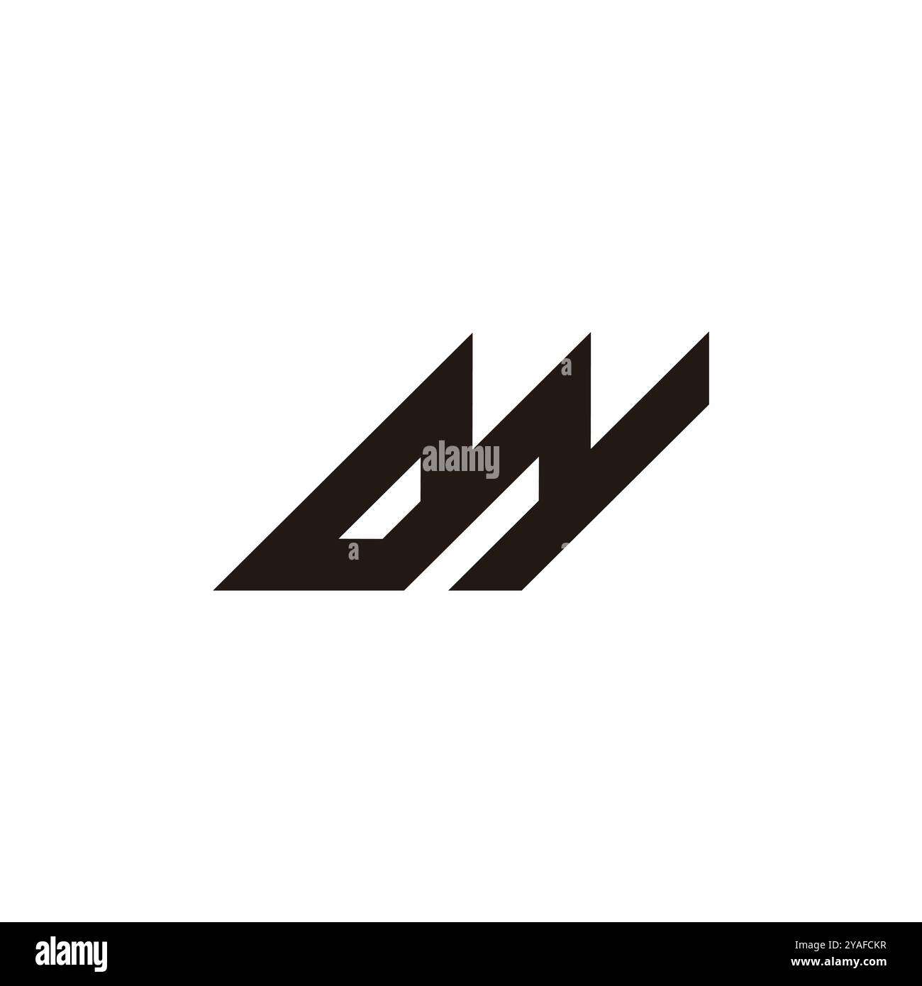 letters mn stripes peak simple geometric logo vector Stock Vector Image ...