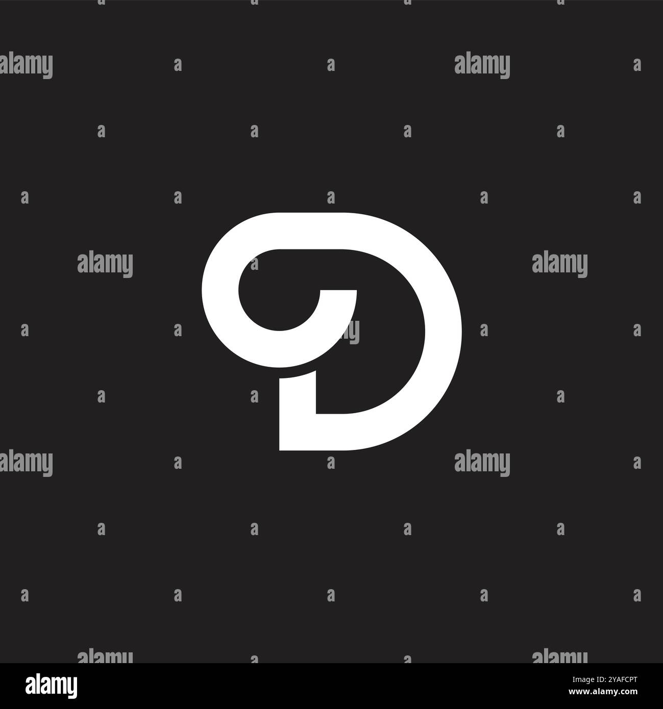 letters d sheep horn abstract geometric logo vector Stock Vector Image ...