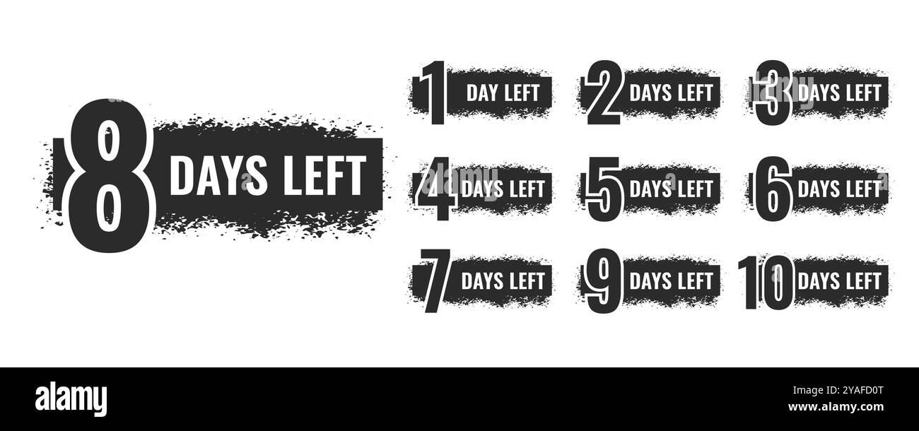 number of days left countdown template time is running out vector Stock ...