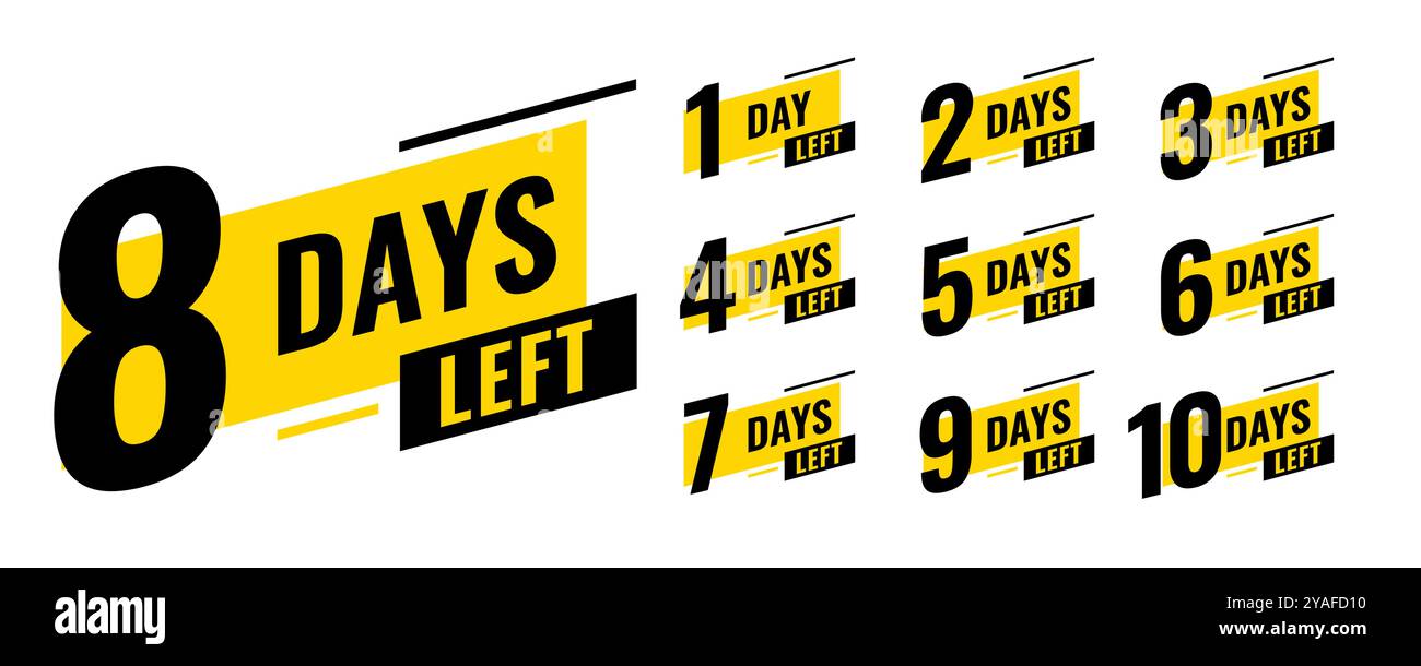 coming soon countdown template with day left tag vector Stock Vector ...