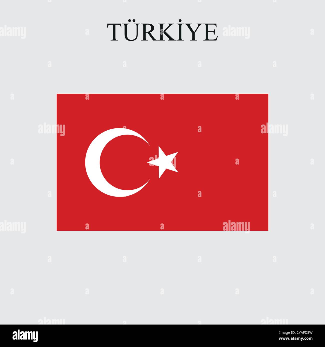Vector of Turkish Flag. Rectangle Stock Vector Image & Art - Alamy