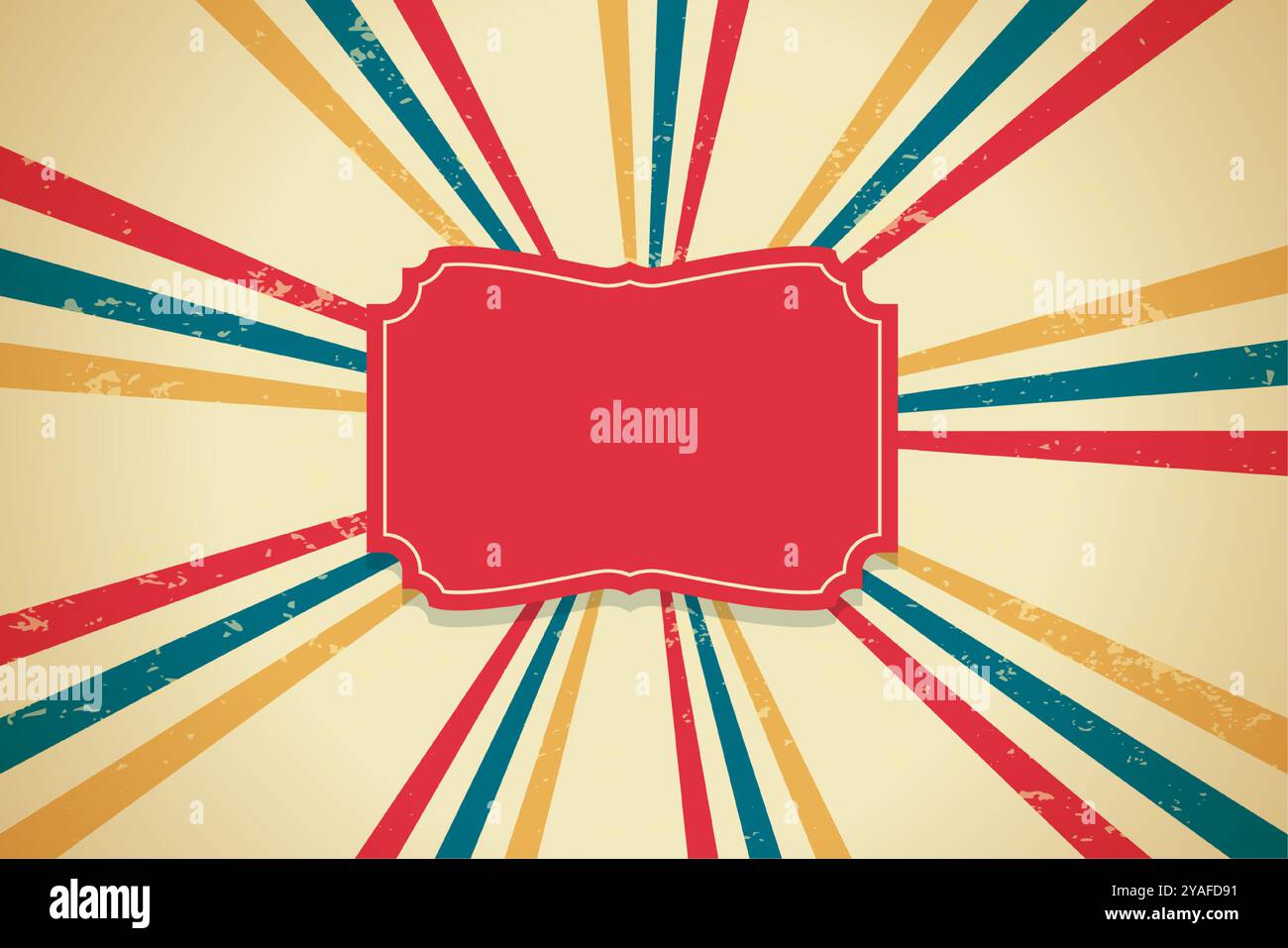abstract retro rays explosion background with text space vector Stock ...