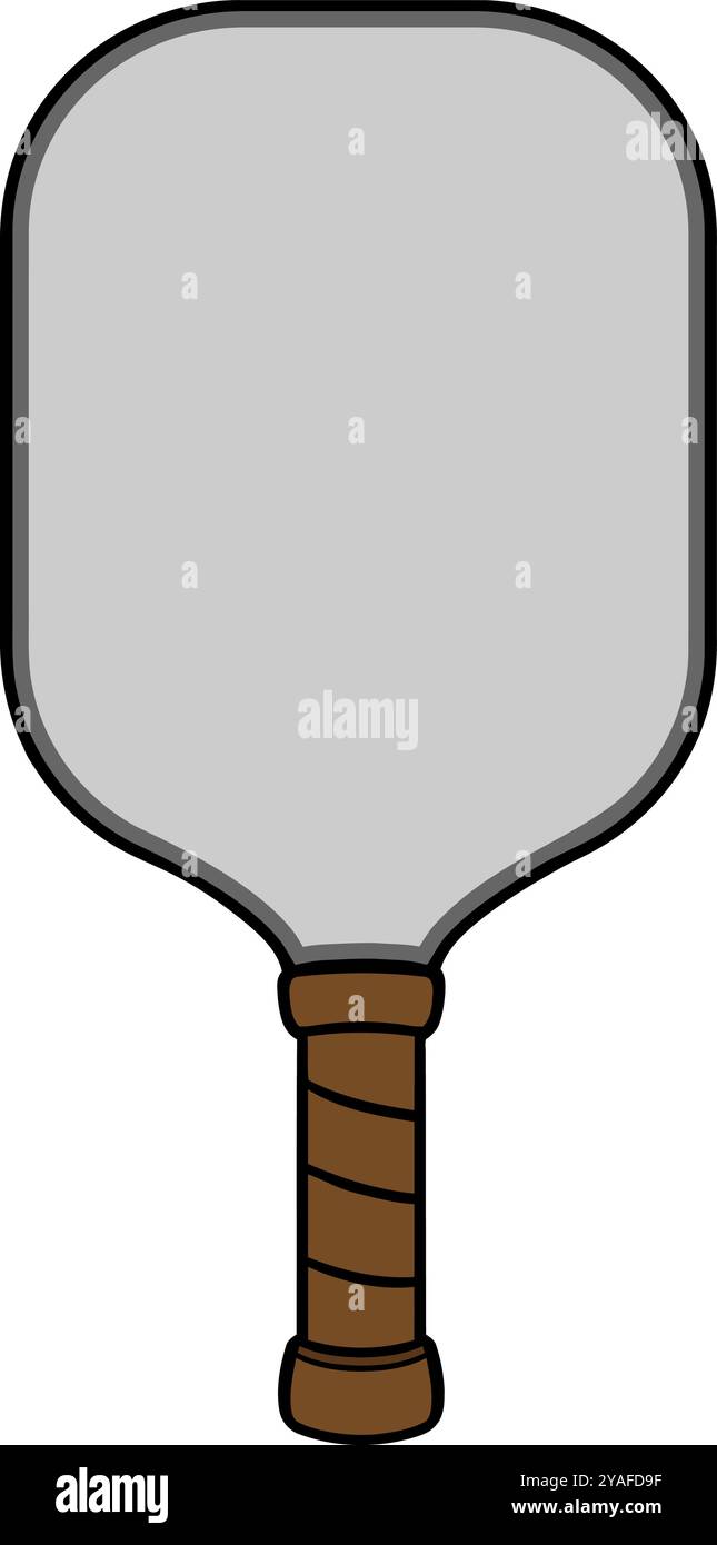 Pickleball Paddles, Hand Drawn Vector illustration, Isolated On ...