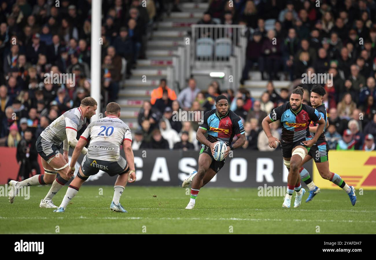 Twickenham, London UK on the 13th October 2024. Lennox Anyanwu of ...