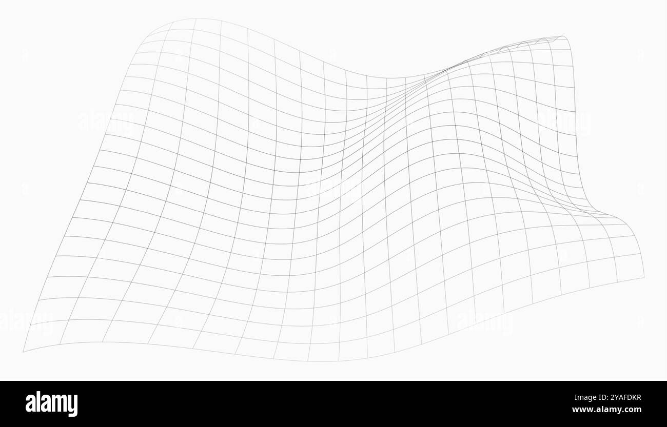 Abstract generative glitched grid wireframe template design Stock ...